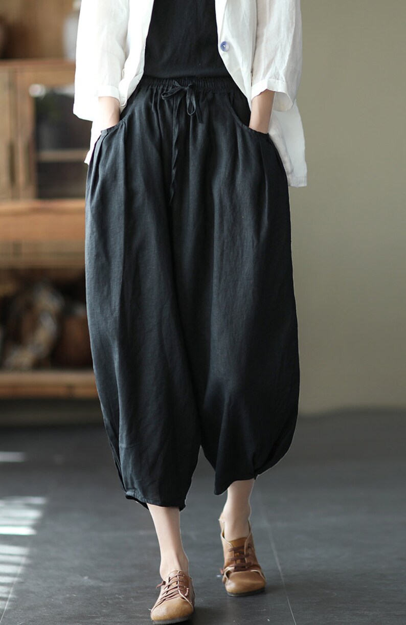 Loose linen pants/ Summer linen pants /Soft linen pants | Etsy