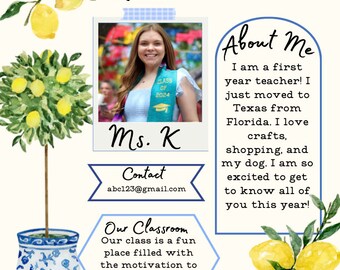 Strawberry Meet the Teacher Editable canva - Etsy