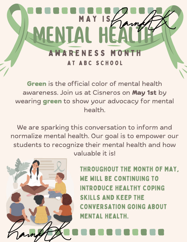 Mental Health Awareness Month Flyer *canva* - Etsy