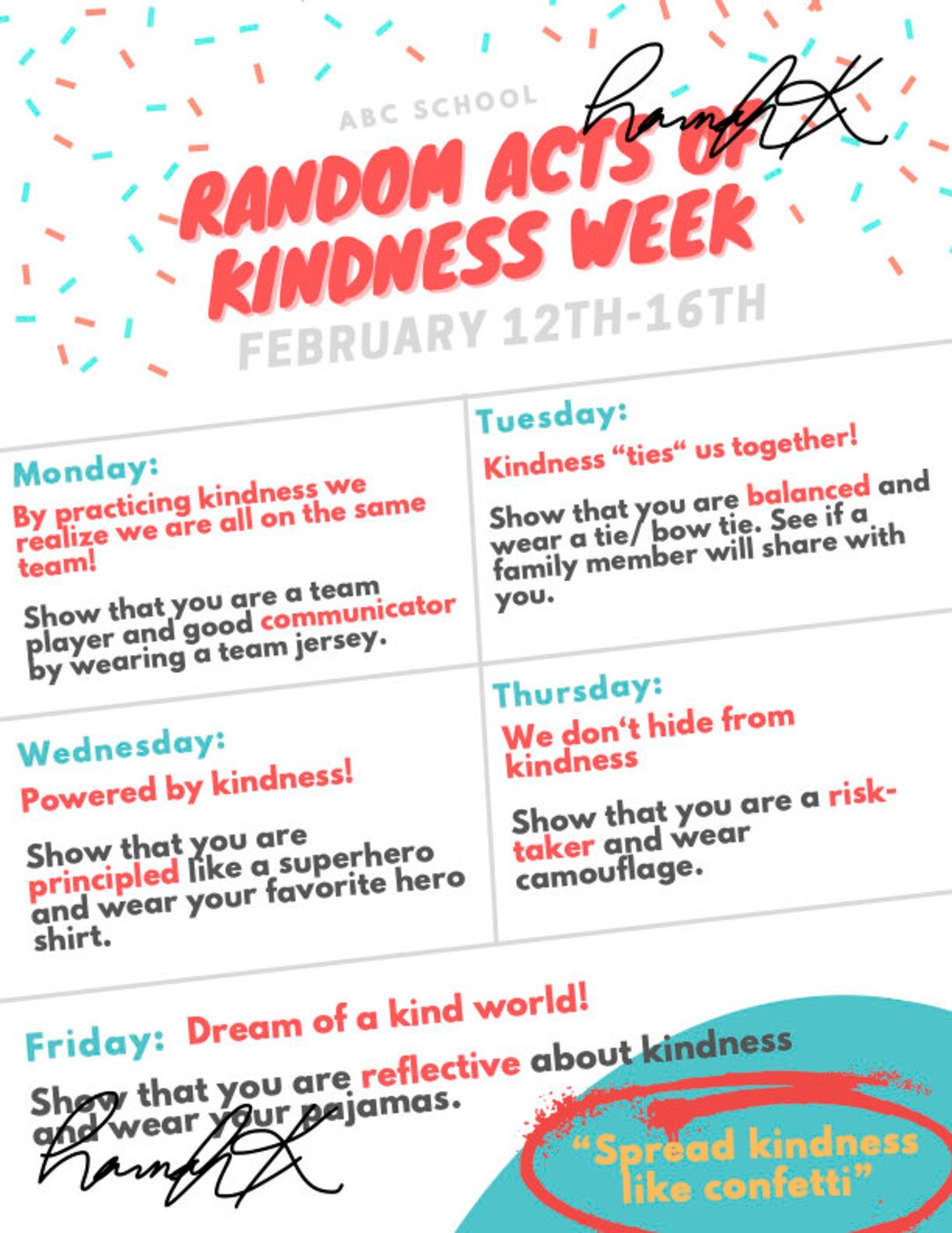RAK Week Flyer *canva Link* - Etsy