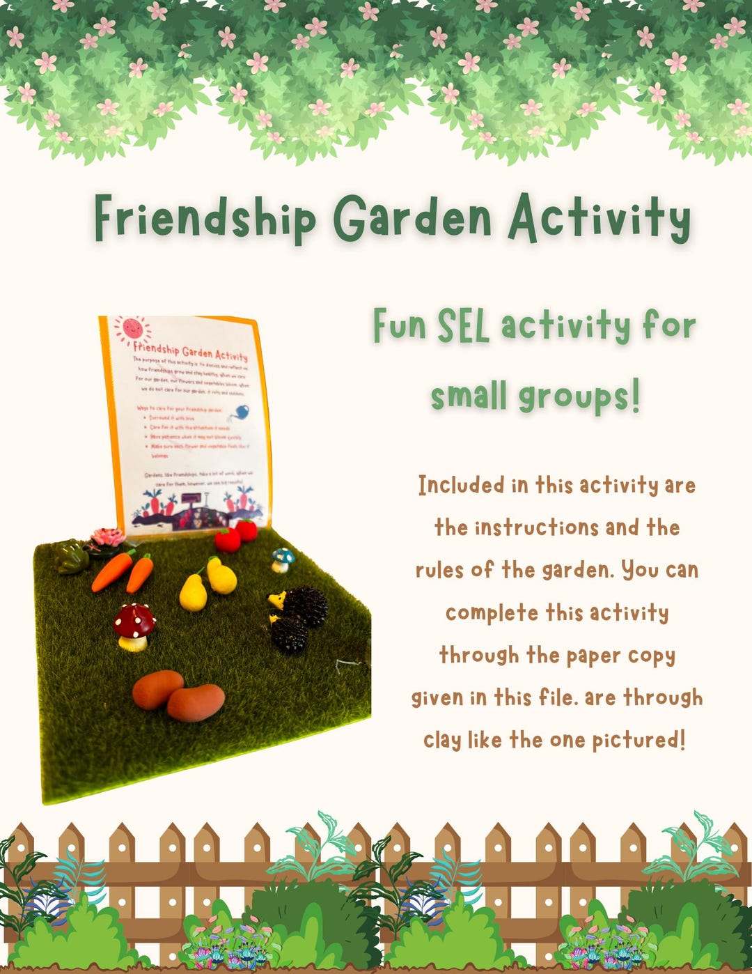 Friendship Garden Small Group Activity - Etsy