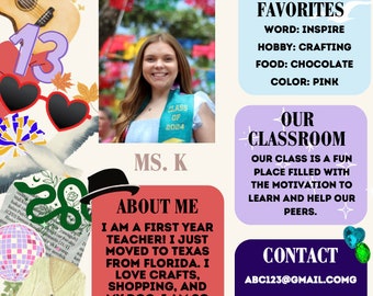 Strawberry Meet the Teacher Editable canva - Etsy