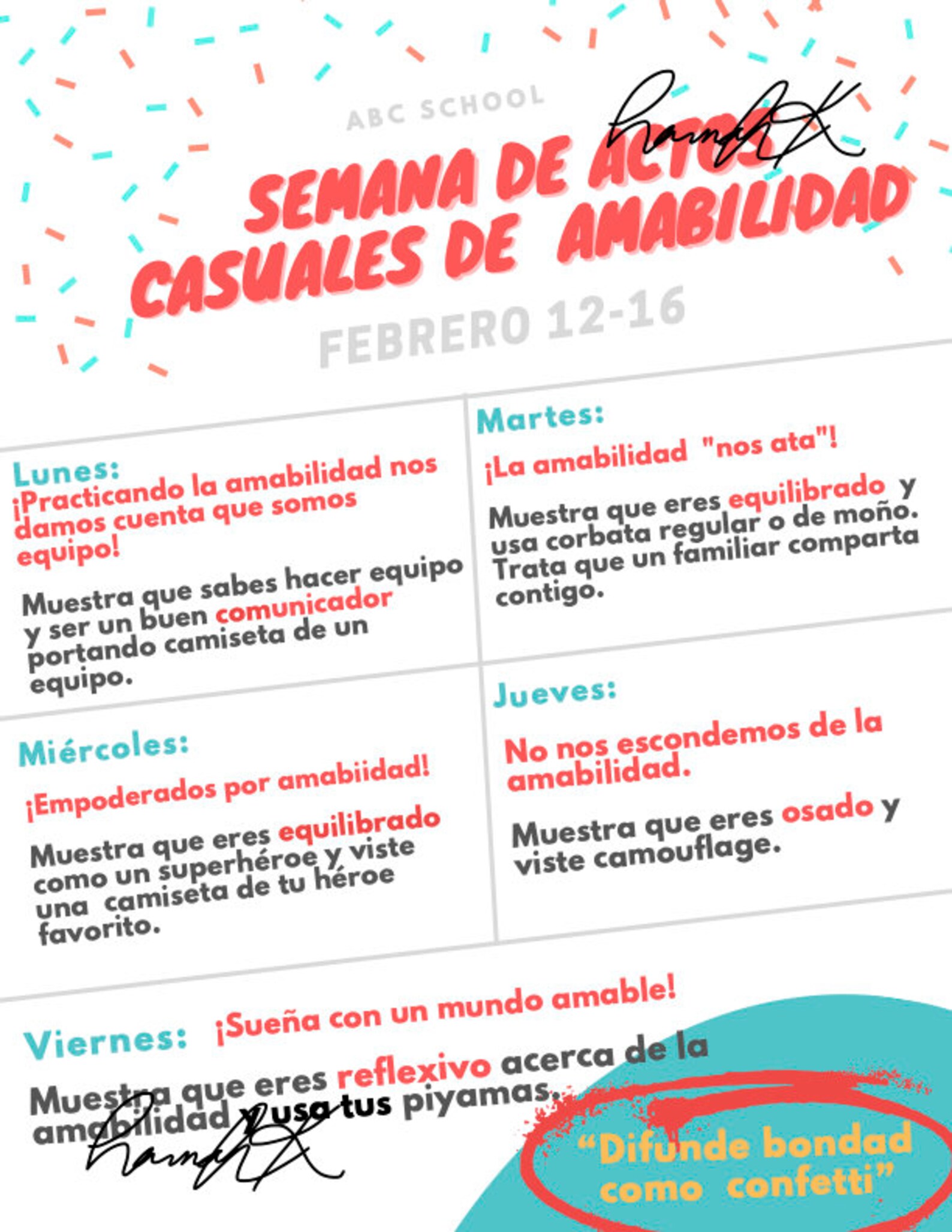 RAK Week Flyer canva Link - Etsy