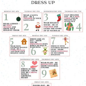 Holiday Spirit Week Editable Flyer canva - Etsy