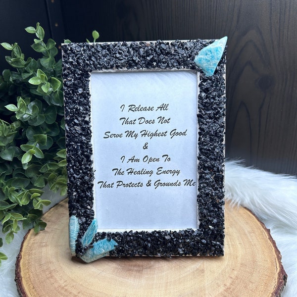 Black Crystal Picture Frame - Etsy