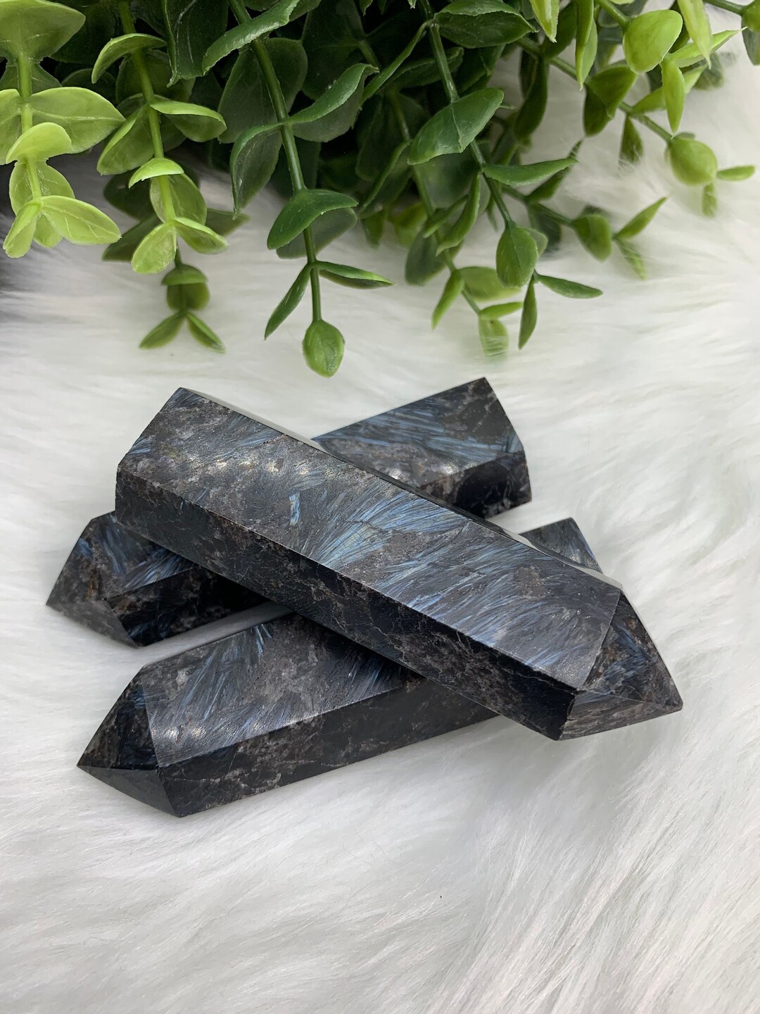 ARFVEDSONITE Arfvedsonitetower/ Point Arfvedsonite Crystal Flashy ...