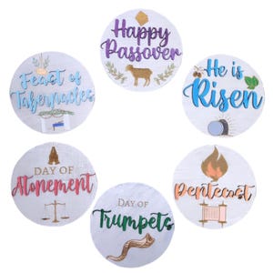 Feast Days Door Sign Replacement Discs: Hanukkah, Purim, Unleavened ...