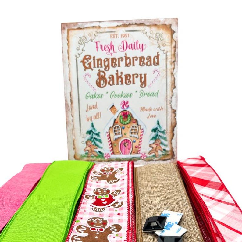 Gingerbread Bakery DIY Christmas Wreath Kit,gingerbread House Wreath ...