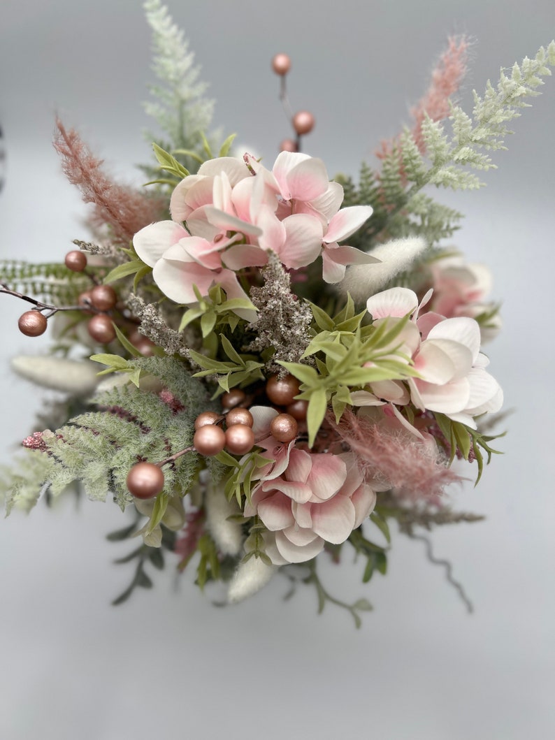 Blush Pink Floral Arrangement on Wooden Candlestick Chic Coquette Table ...