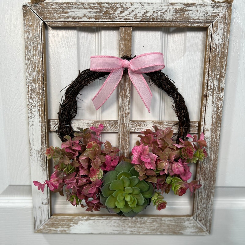 Window Frame With Wreath - Etsy