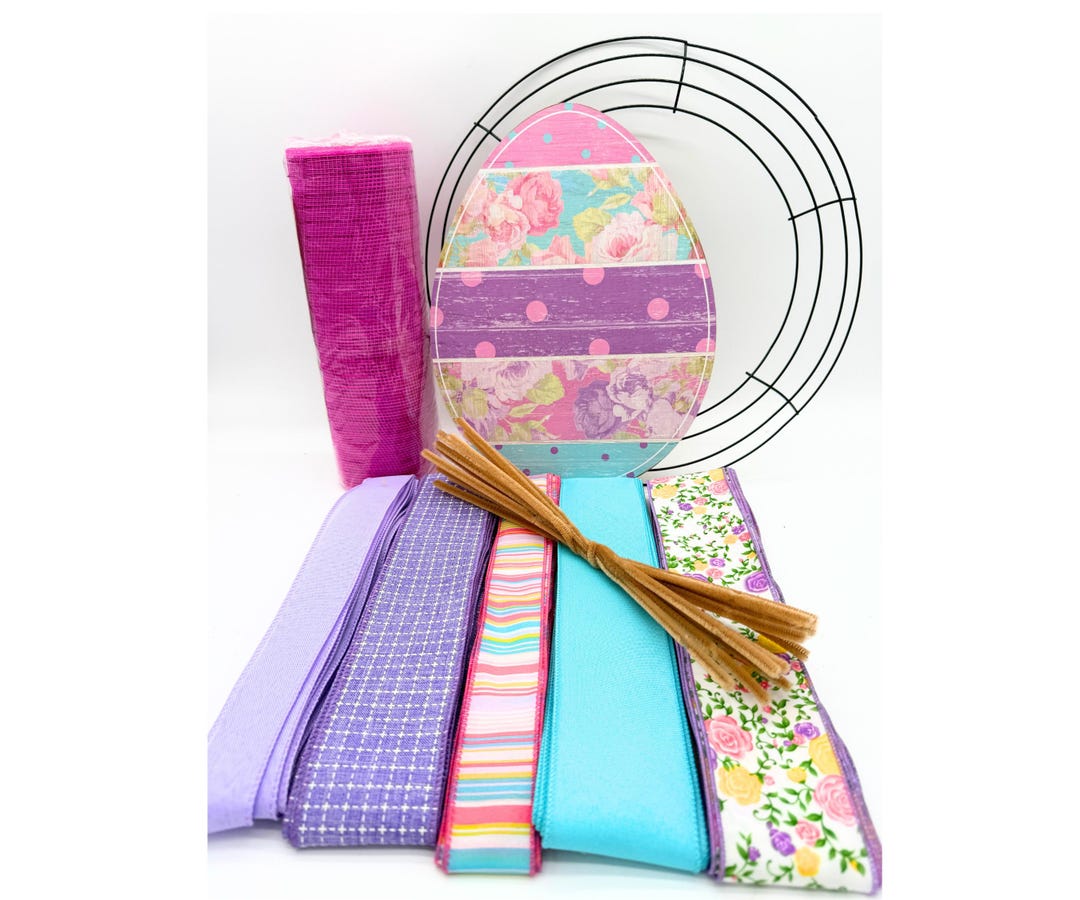 DIY Wreath Kit,diy Easter Themed Wreath Kit, Wreath Supplies, Easter ...