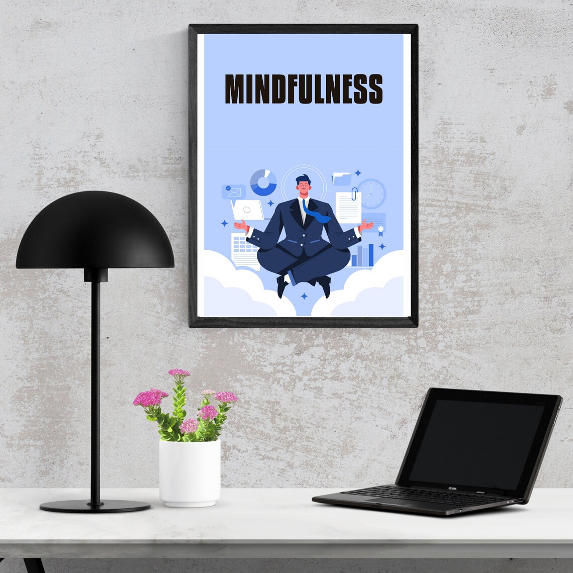 Mindfulness at Work Mindfulness Poster HR Wall Decor | Etsy
