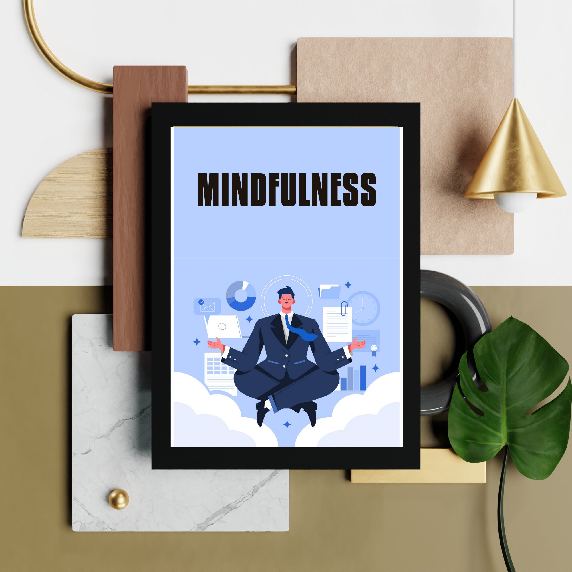 Mindfulness at Work Mindfulness Poster HR Wall Decor | Etsy