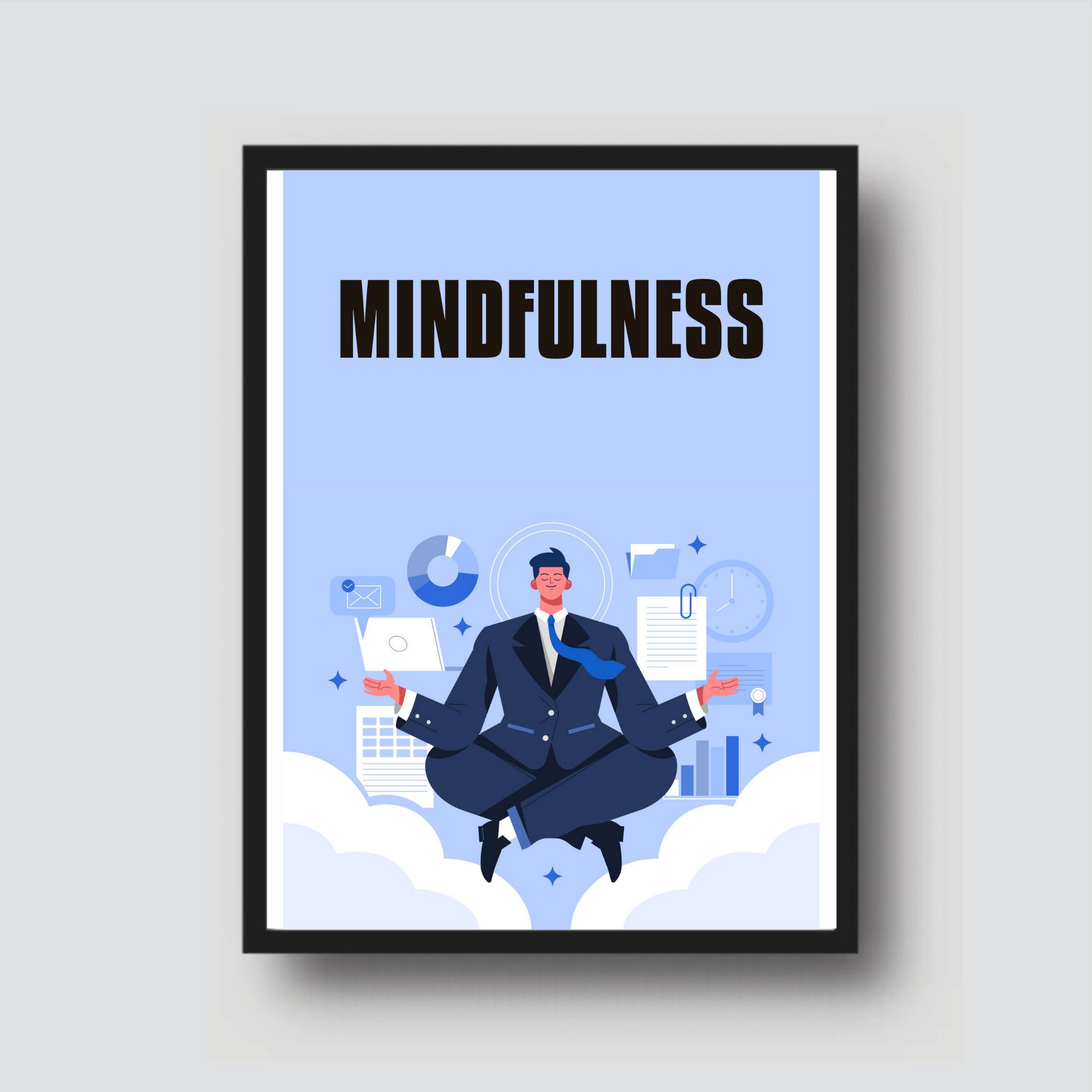 Mindfulness at Work Mindfulness Poster HR Wall Decor | Etsy