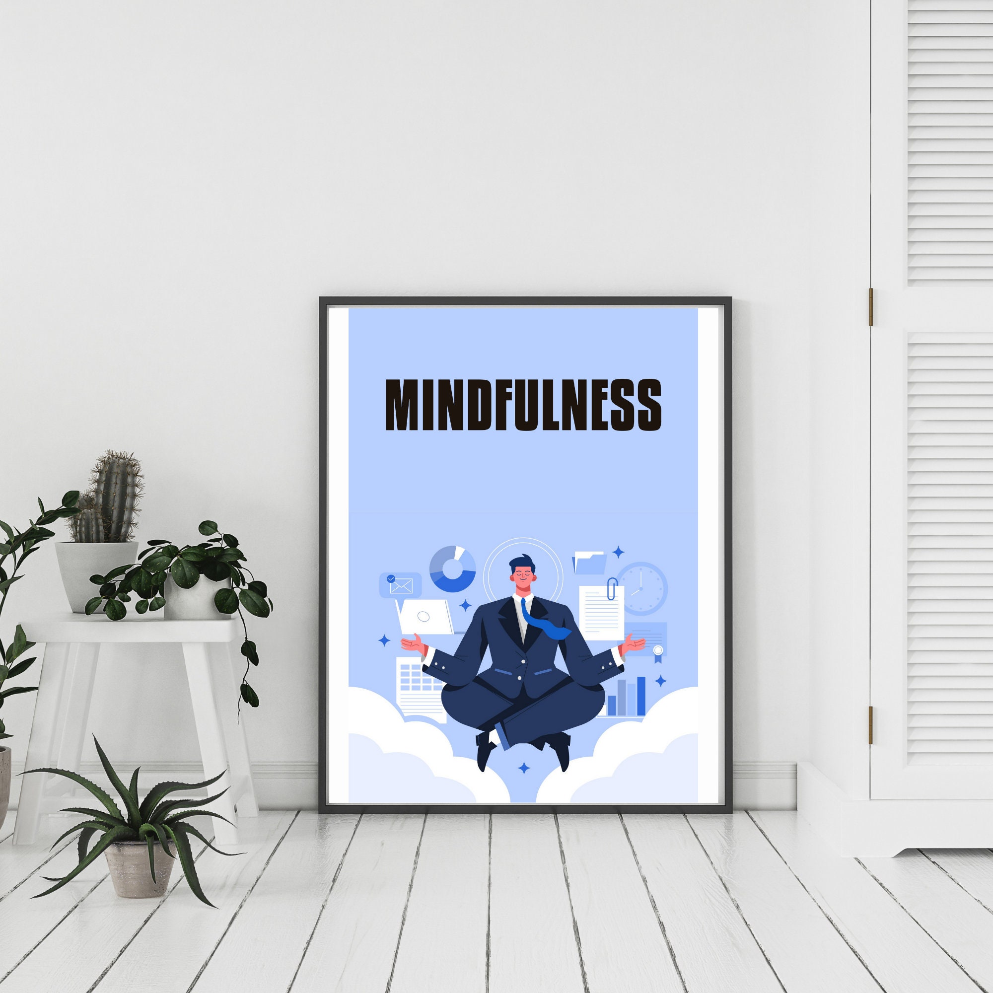 Mindfulness at Work Mindfulness Poster HR Wall Decor | Etsy