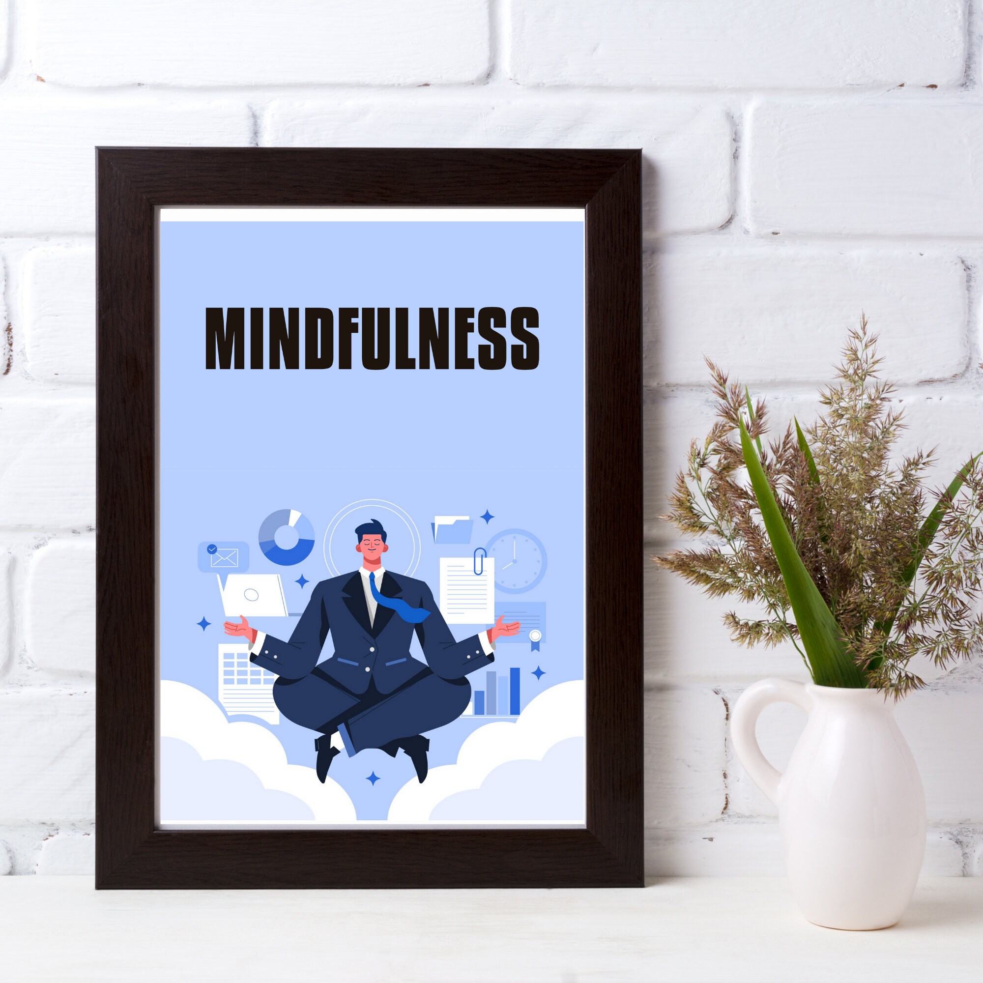 Mindfulness at Work Mindfulness Poster HR Wall Decor | Etsy