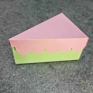 Cake Slice Box Template, Cake Slice Favor Box SVG, DXF, Png, PDF A4/ 8 ...