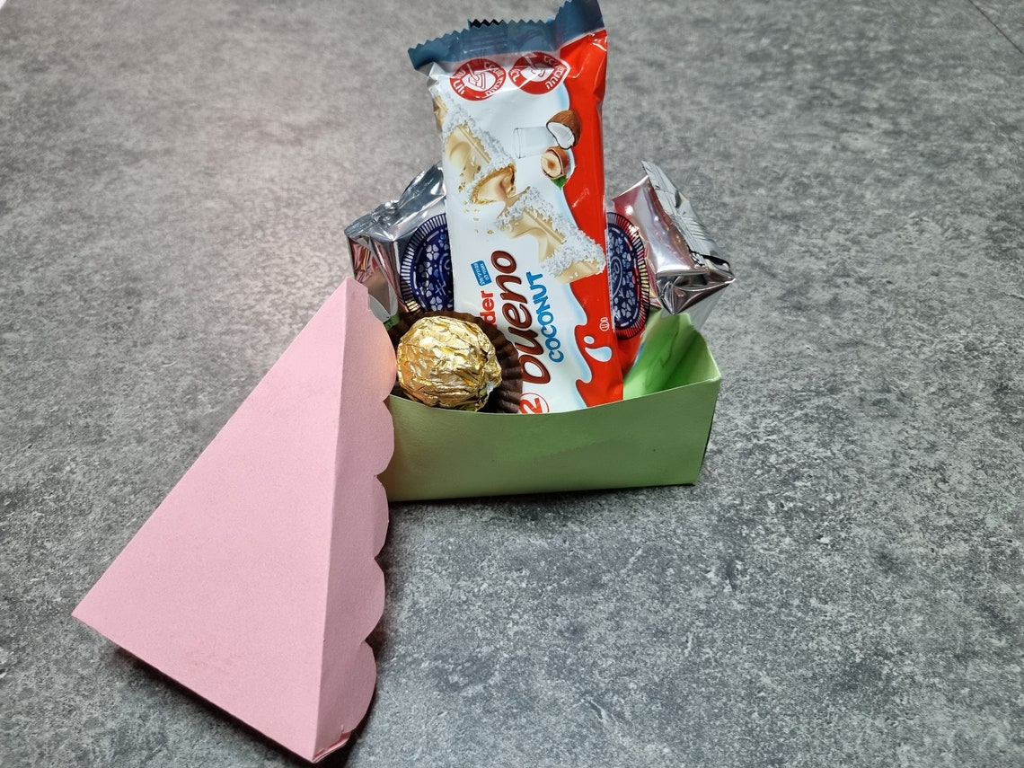 Cake Slice Box Template, Cake Slice Favor Box SVG, DXF, Png, PDF A4/ 8 ...