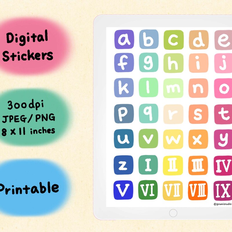 Alphabet Stickers - Etsy