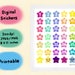 Digital Stickers, Rainbow Planner Stickers, Goodnotes Stickers, Star ...
