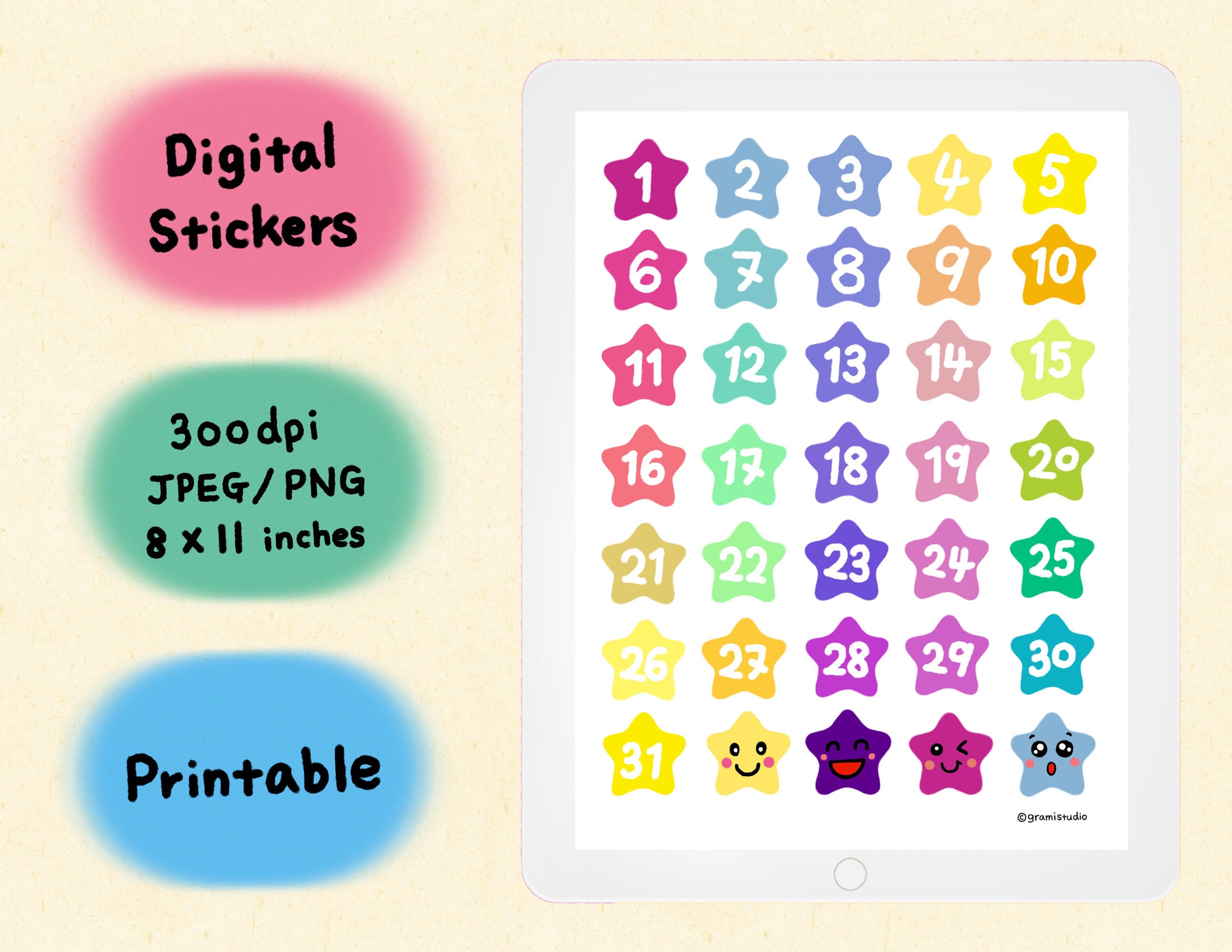 Digital Stickers Rainbow Planner Stickers Goodnotes - Etsy