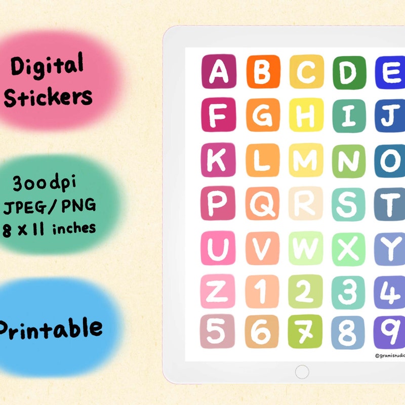 Letter Stickers - Etsy