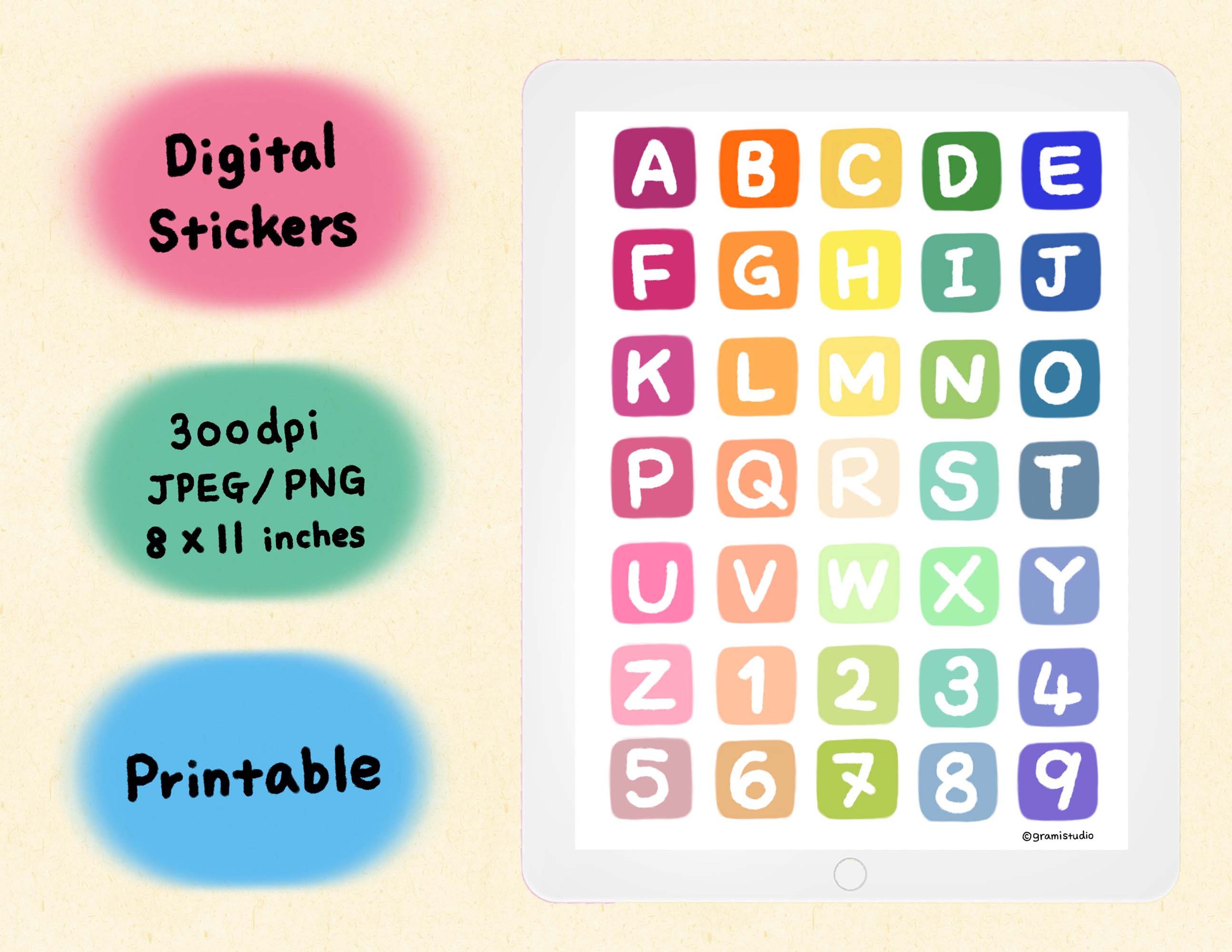 Digital Stickers, Digital Planner Stickers, Goodnotes Stickers, Letter ...