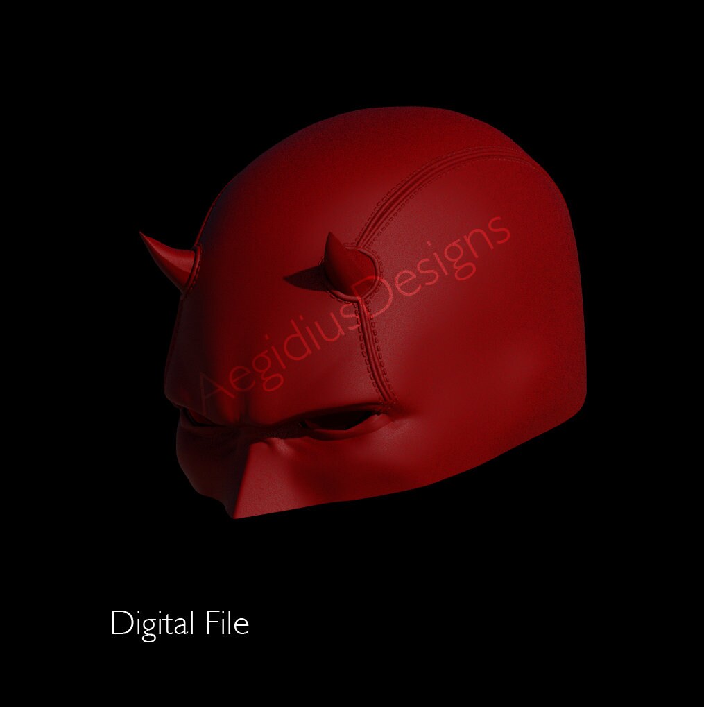 Majesty Without Fear King Daredevil /elektra Cowl Helmet 3D File STL - Etsy