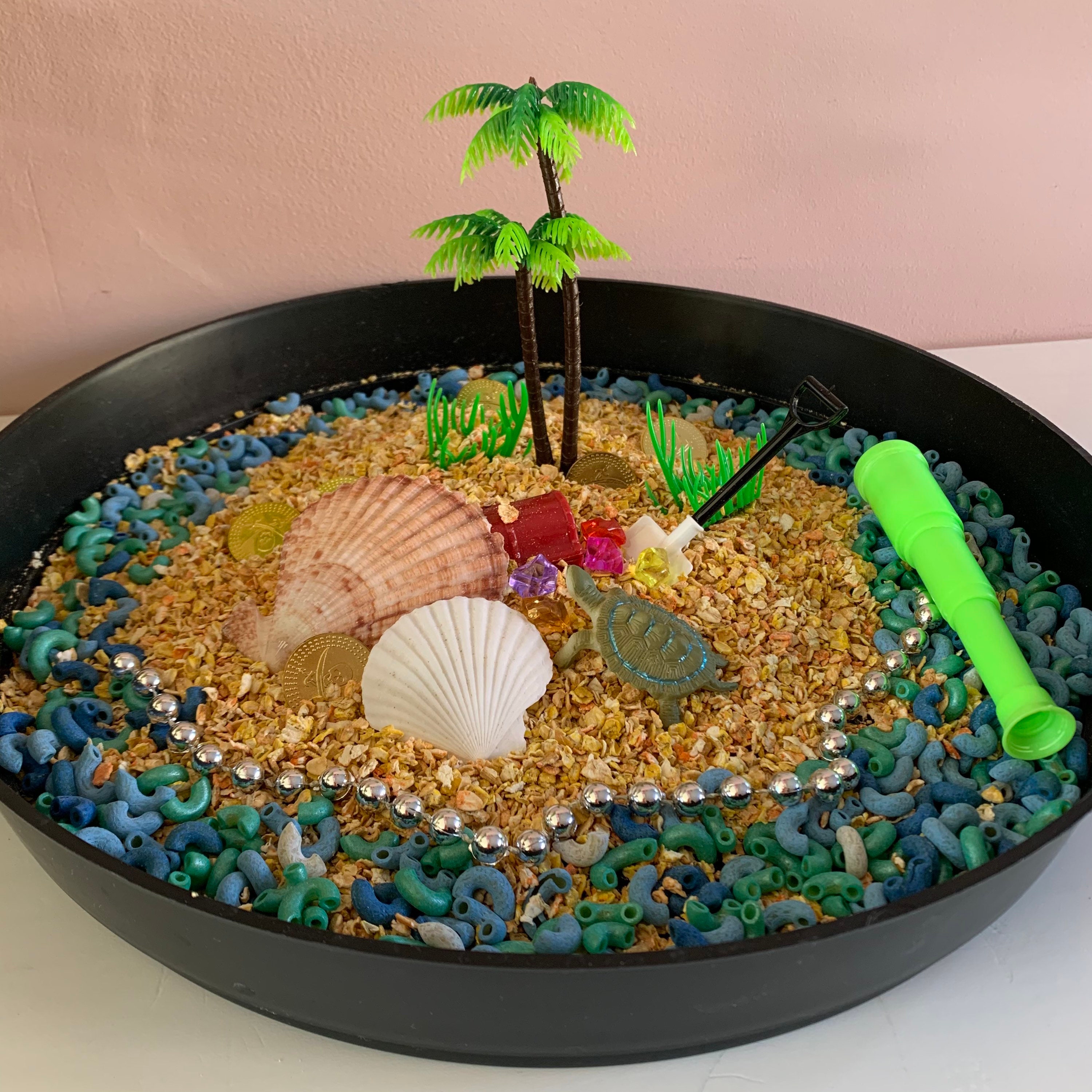 Treasure island beach sensory play small world tuff tray kit | Etsy