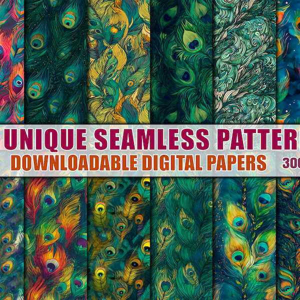 Peacock Paper Patterns - Etsy