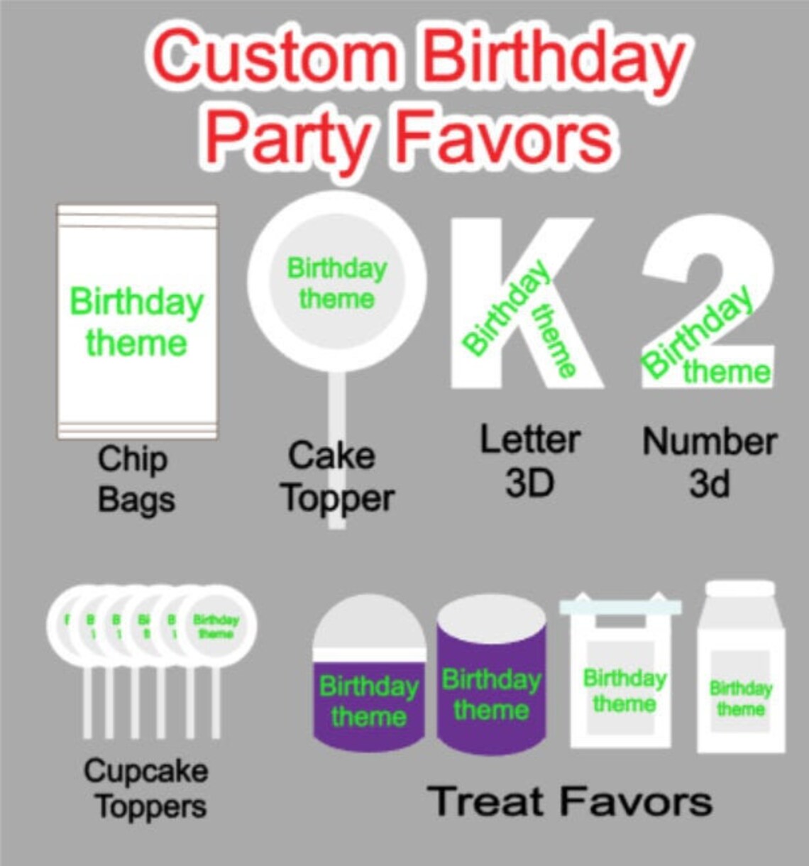 Custom Party Favors Custom Birthday Custom Theme Party Etsy custom-party-favors-custom-birthday-custom-theme-party-etsy