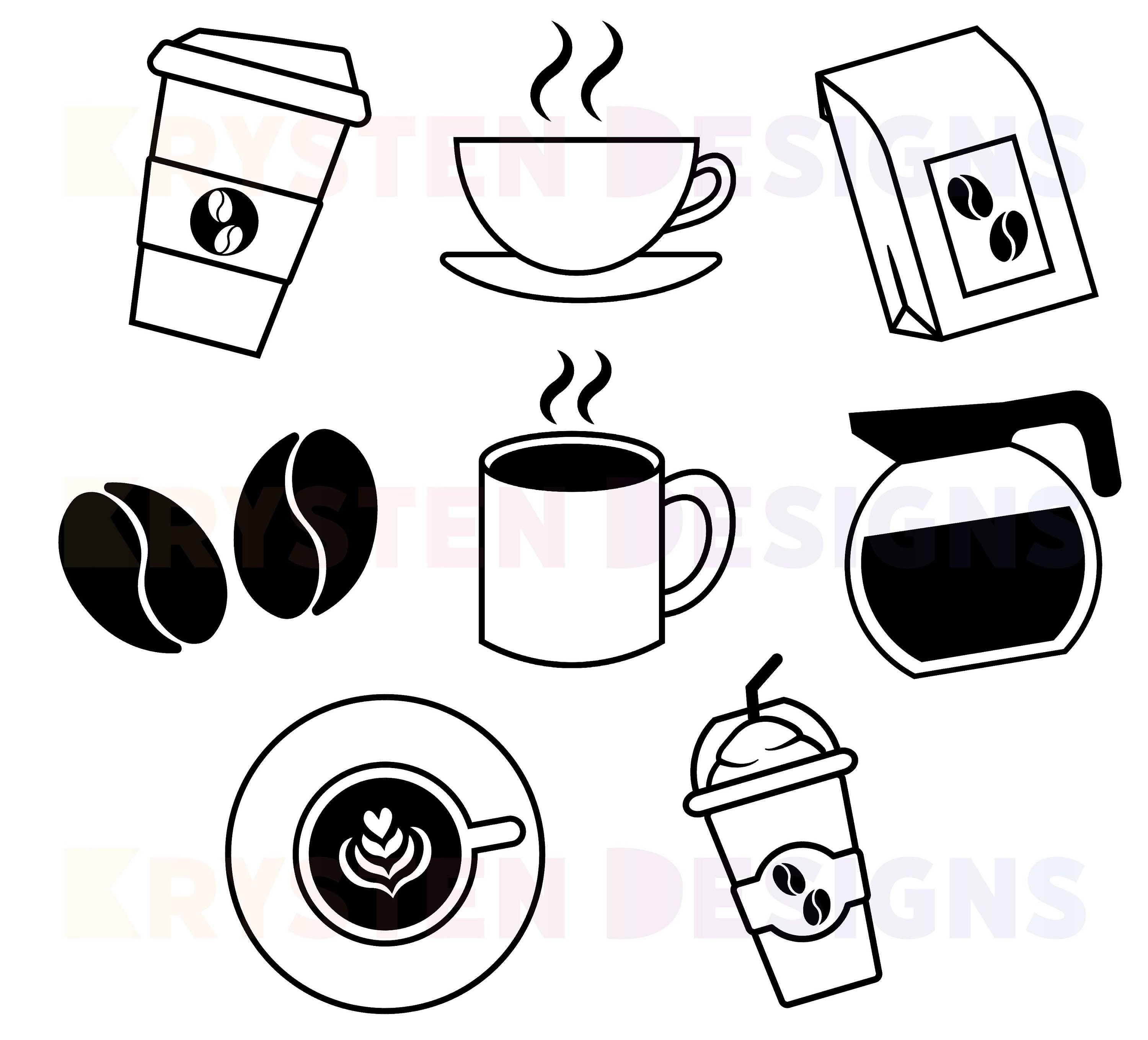 Coffee Icon Pack - Digital Download PNG, SVG - Etsy