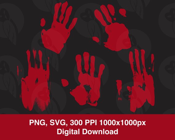 Hand Prints & Smears Pack Digital Download PNG SVG | Etsy