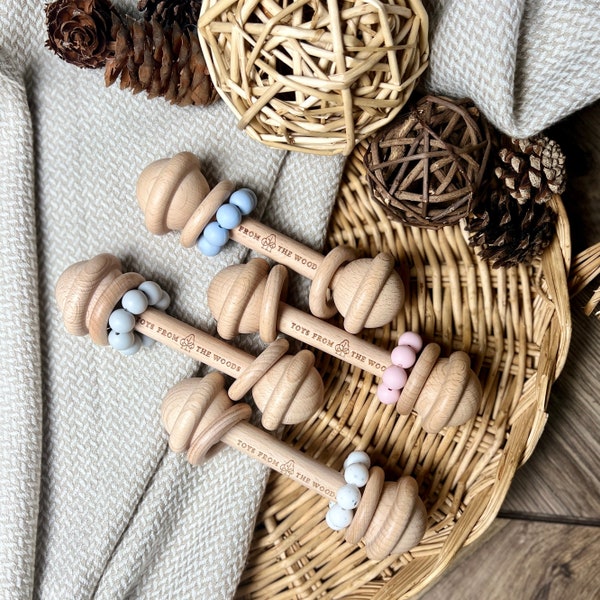 Wooden Rattle - Etsy