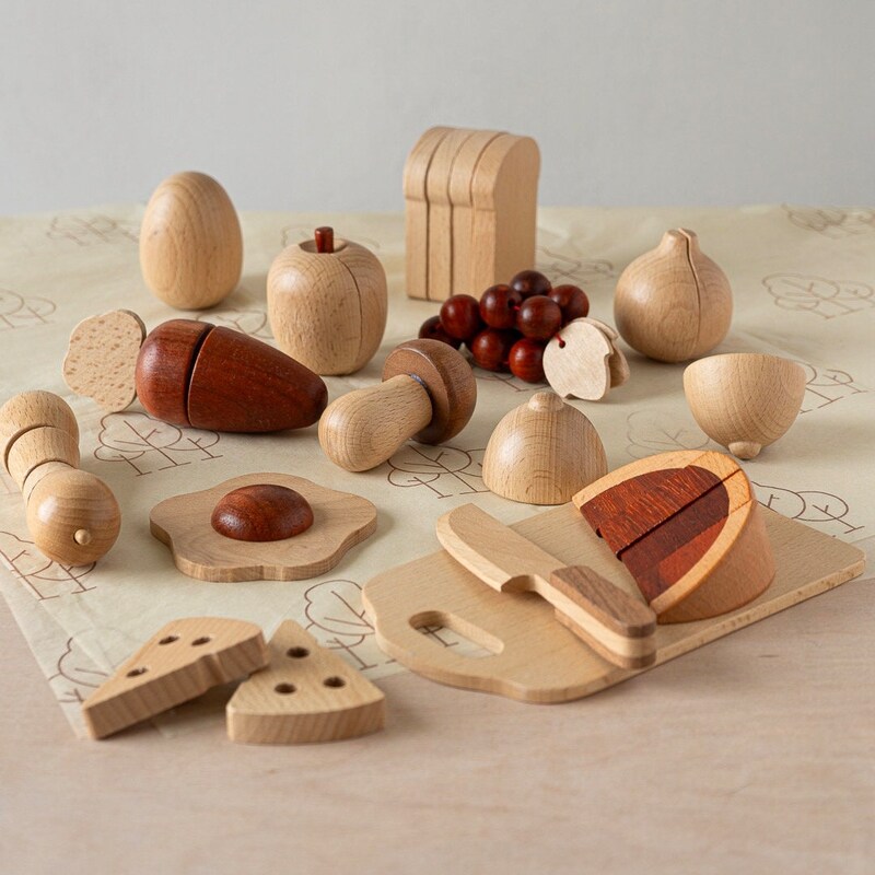 Wooden Play Food - Etsy