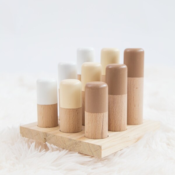 Peg Board Stacking Toy - Etsy