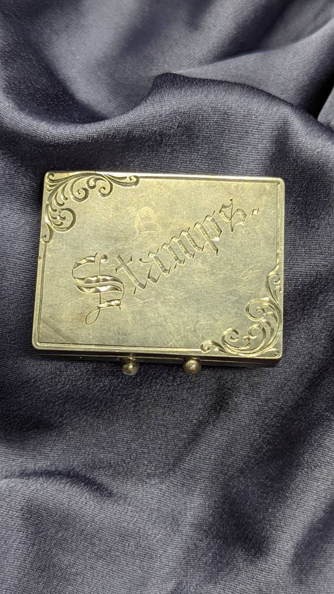 Antique Victorian Era Sterling Silver Stamp Box W/ FREE US - Etsy