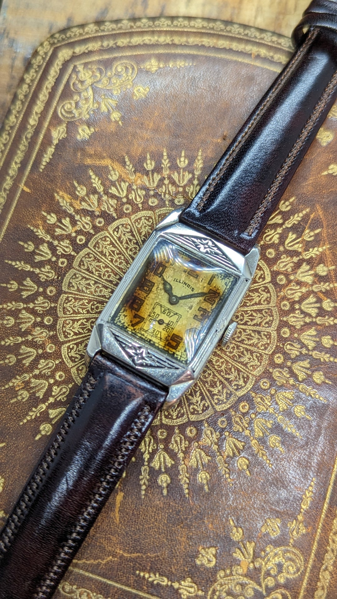 Incredible Radium Burned Vintage Art Deco 1930 Illinois Men's ...