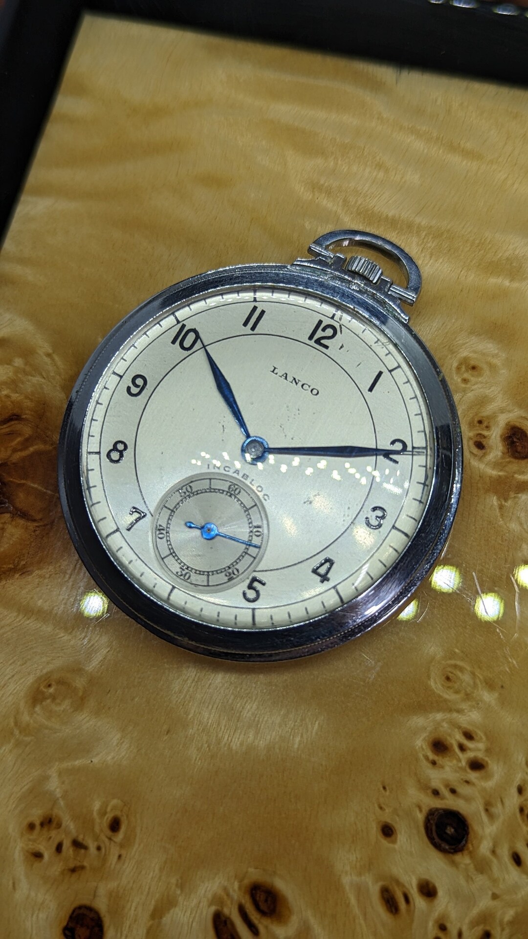 Beautiful Vintage Lanco Art Deco Style Pocket Watch Serviced W ...