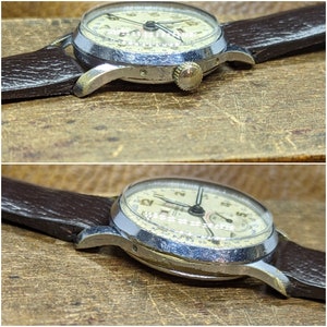 Excellent Vintage Triple Date Venus 203 Men's Military Style Watch ...