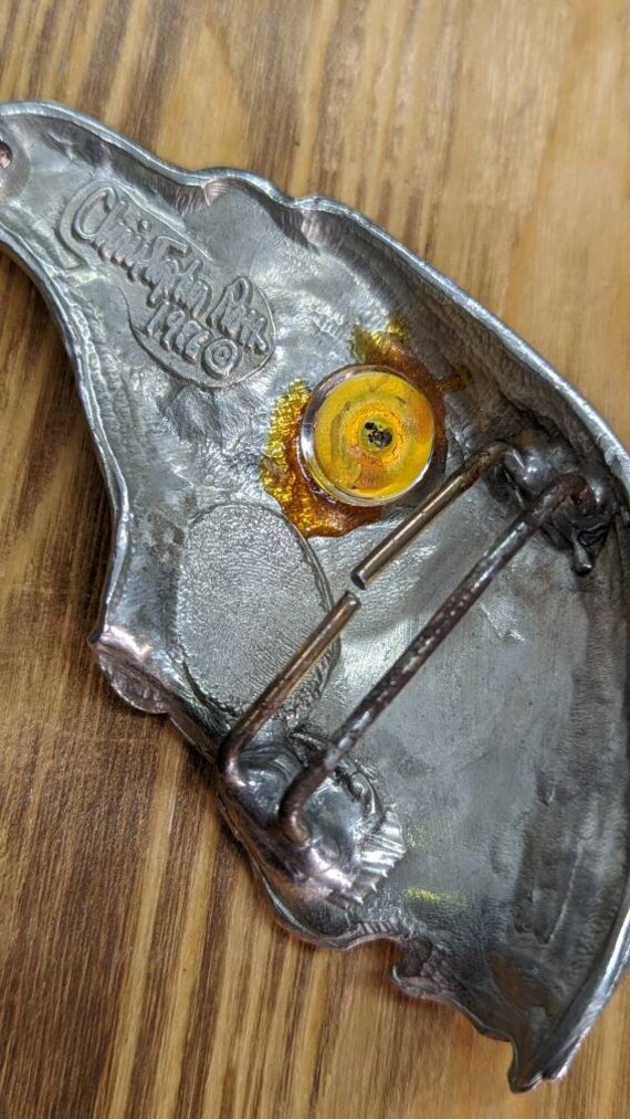 Rare Original 1986 Christopher Ross Belt Buckle "Fier… - Gem