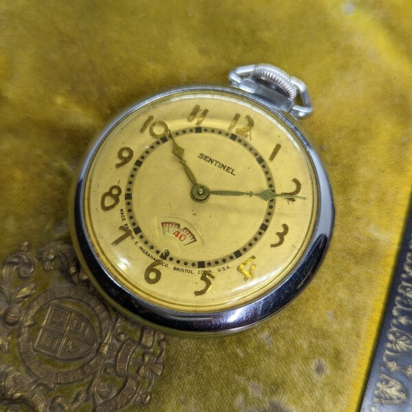 Ingraham Sentinel Pocket Watch - Etsy