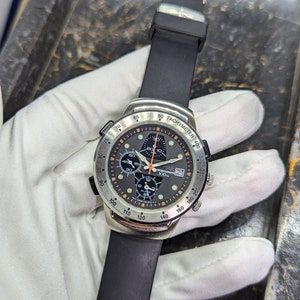 Rare Dial Variant Vintage 1990s Pulsar "nasa" Y182-6D10 Chronograph Men's Watch Working Great W ...
