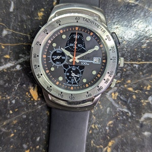 Rare Dial Variant Vintage 1990s Pulsar "nasa" Y182-6D10 Chronograph Men's Watch Working Great W ...