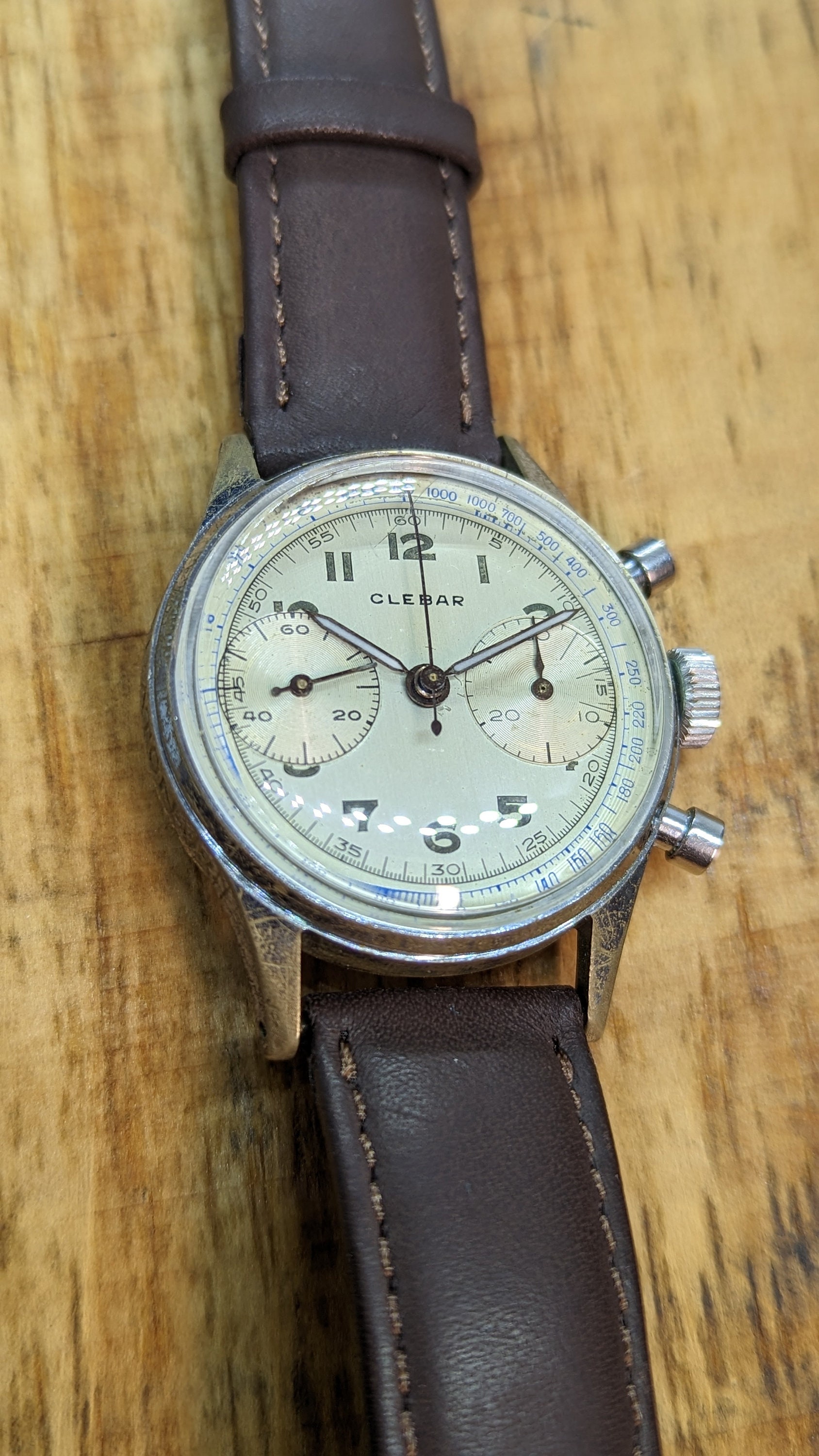 Vintage Clebar big Eyes Chronograph Military Style - Etsy