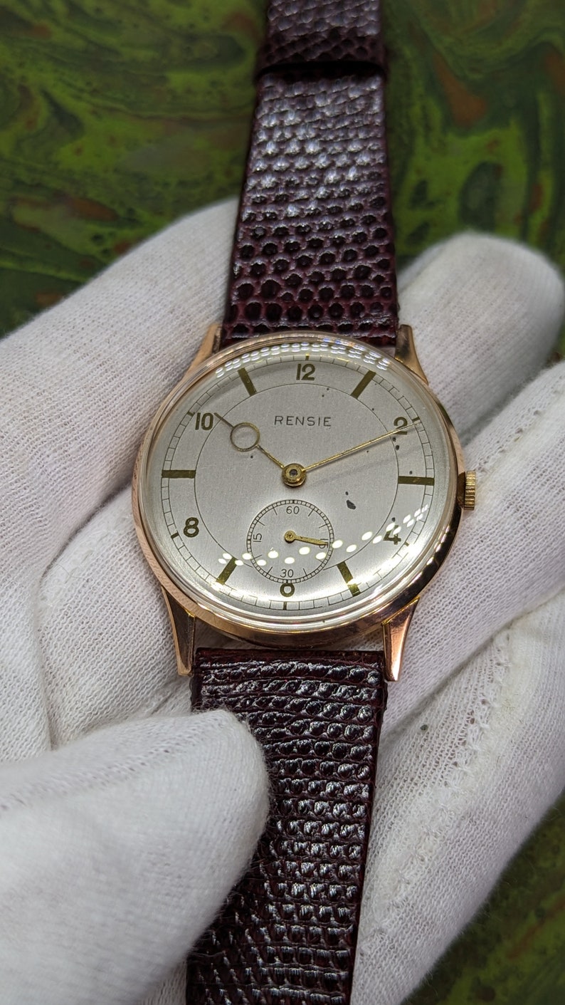 Incredible 18k Rose Gold Vintage Rensie/alpina Men's Watch - Etsy