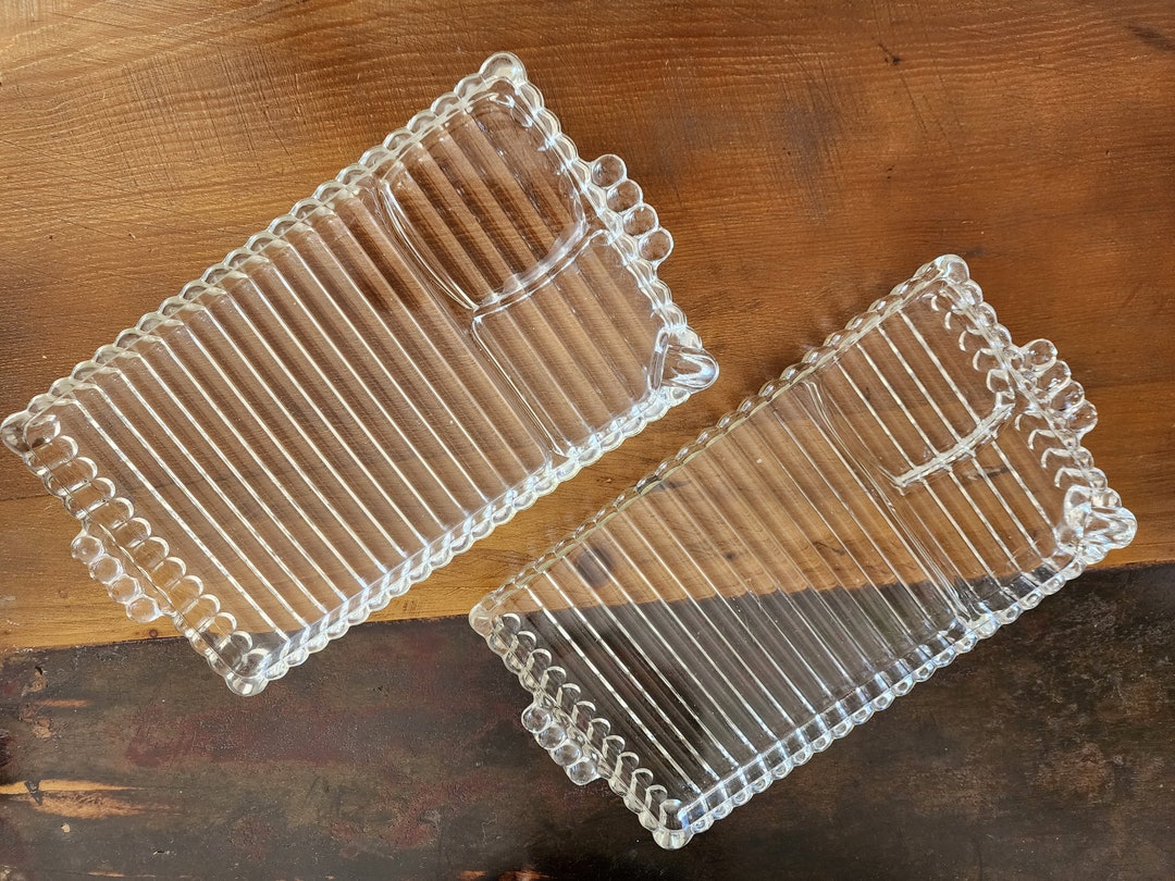 Vintage Hazel Atlas Snack, Sip & Smoke Plates - Etsy