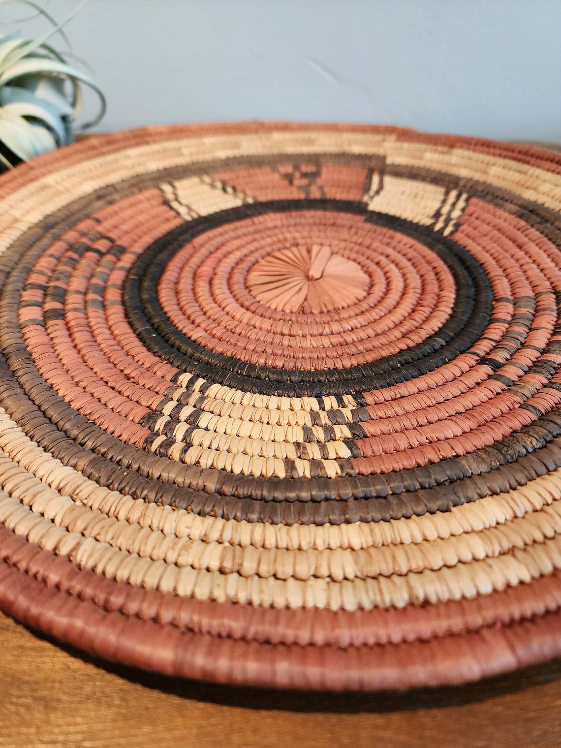 Round African Grass Straw Decorative Mat, Wall Decor - Etsy
