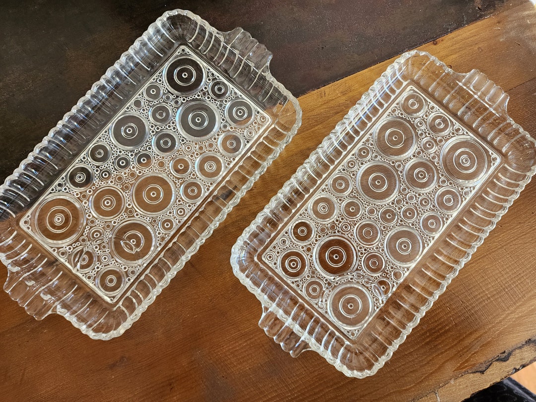 Vintage Anchor Hocking Snack & Sip Plates - Etsy
