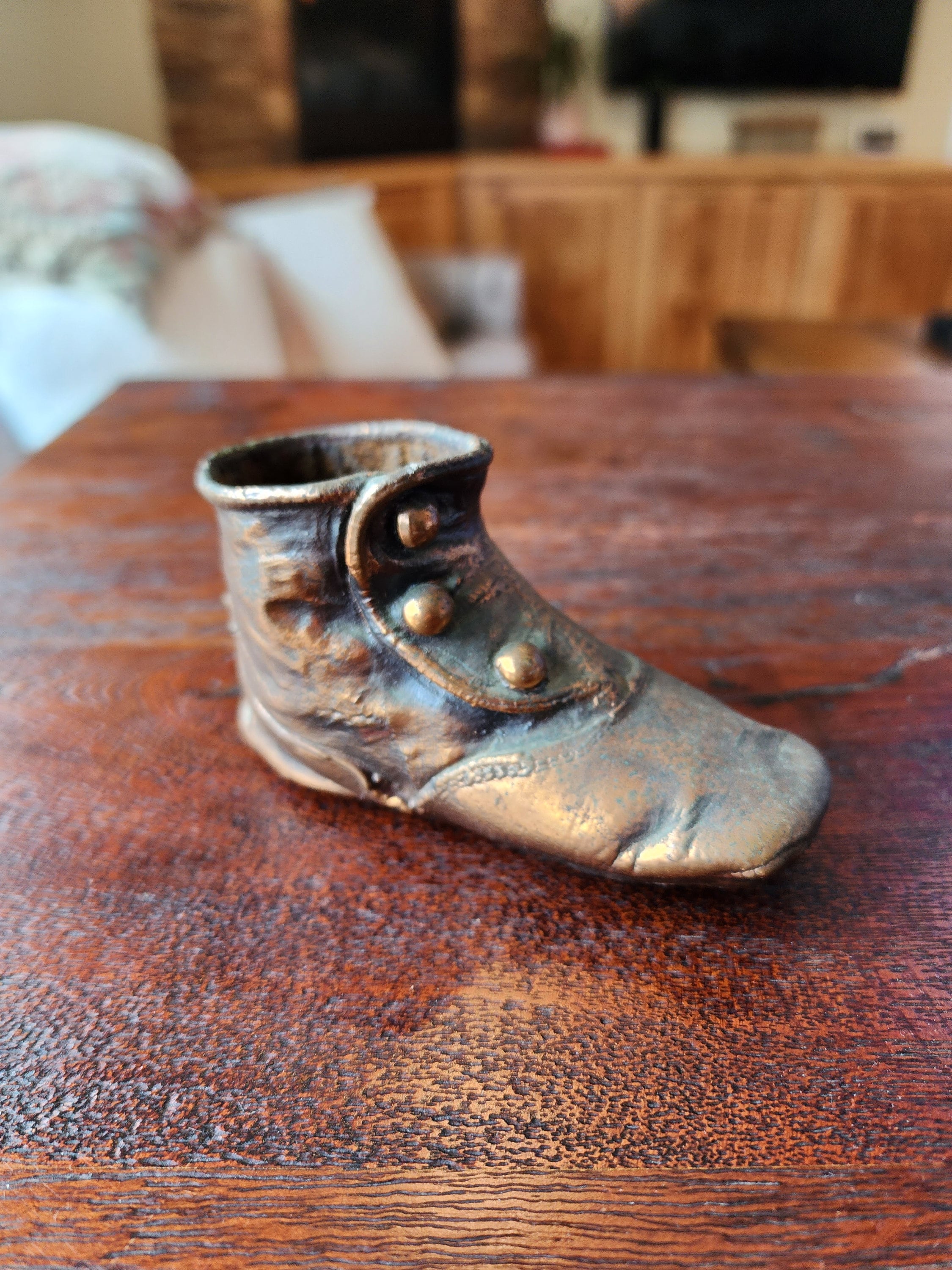 Antique Bronze Baby Shoe Boot Bootie, Pre 1930s Gothic Victorian - Etsy